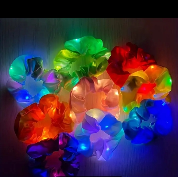 LED glowing scrunchies | Hair | Led Glowing Hair Tie Scrunchies Six ...
